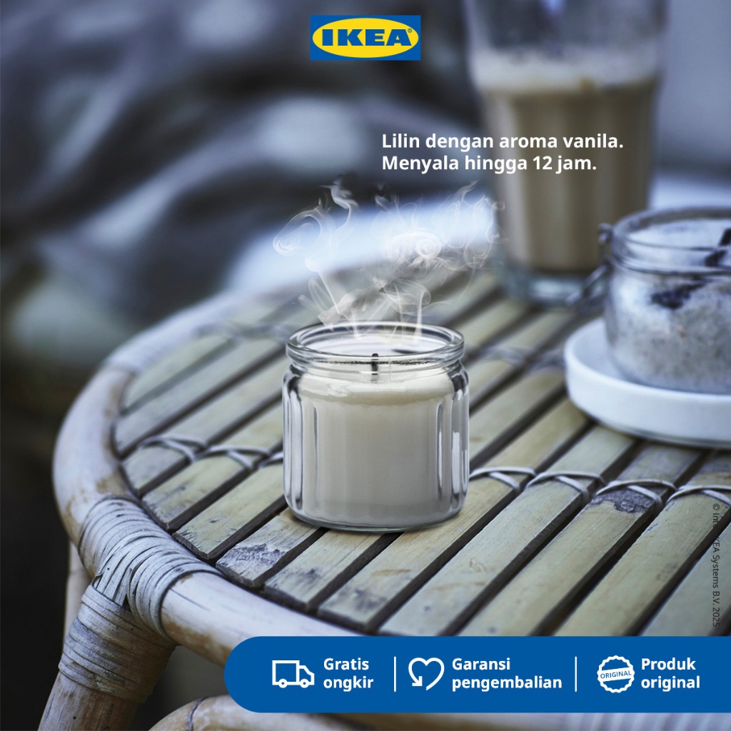 Jual IKEA JAMLIK Lilin Beraroma Vanilla Tahan 12 Jam | Shopee Indonesia