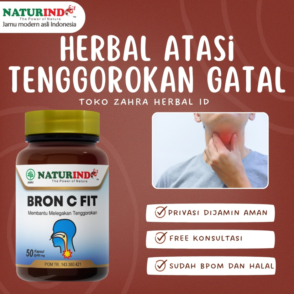 Jual BRON C FIT Obat Herbal Tenggorokan Gatal Sakit Kering Infeksi ...