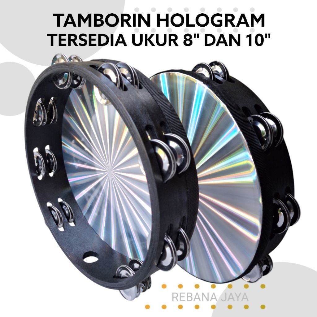 Jual Tamborin 8 inc - 10 inc Alat Musik Tambourine Hologram | Shopee ...