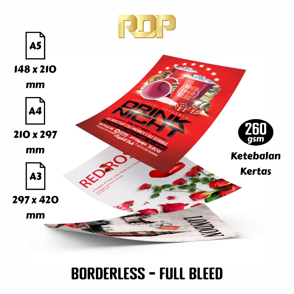Jual Cetak Poster Custom Art Carton 260gsm Ukuran A5 / A4 / A3 - Rich ...