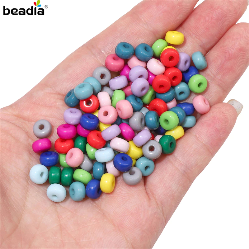 Jual Beadia 100pcs Manik Roda Akrilik / Wheel Beads - Manik Spacer ...