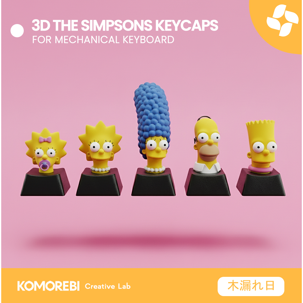 Jual Artisan Keycaps 3D The Simpsons Homer Bart Marge Lisa Maggie ...