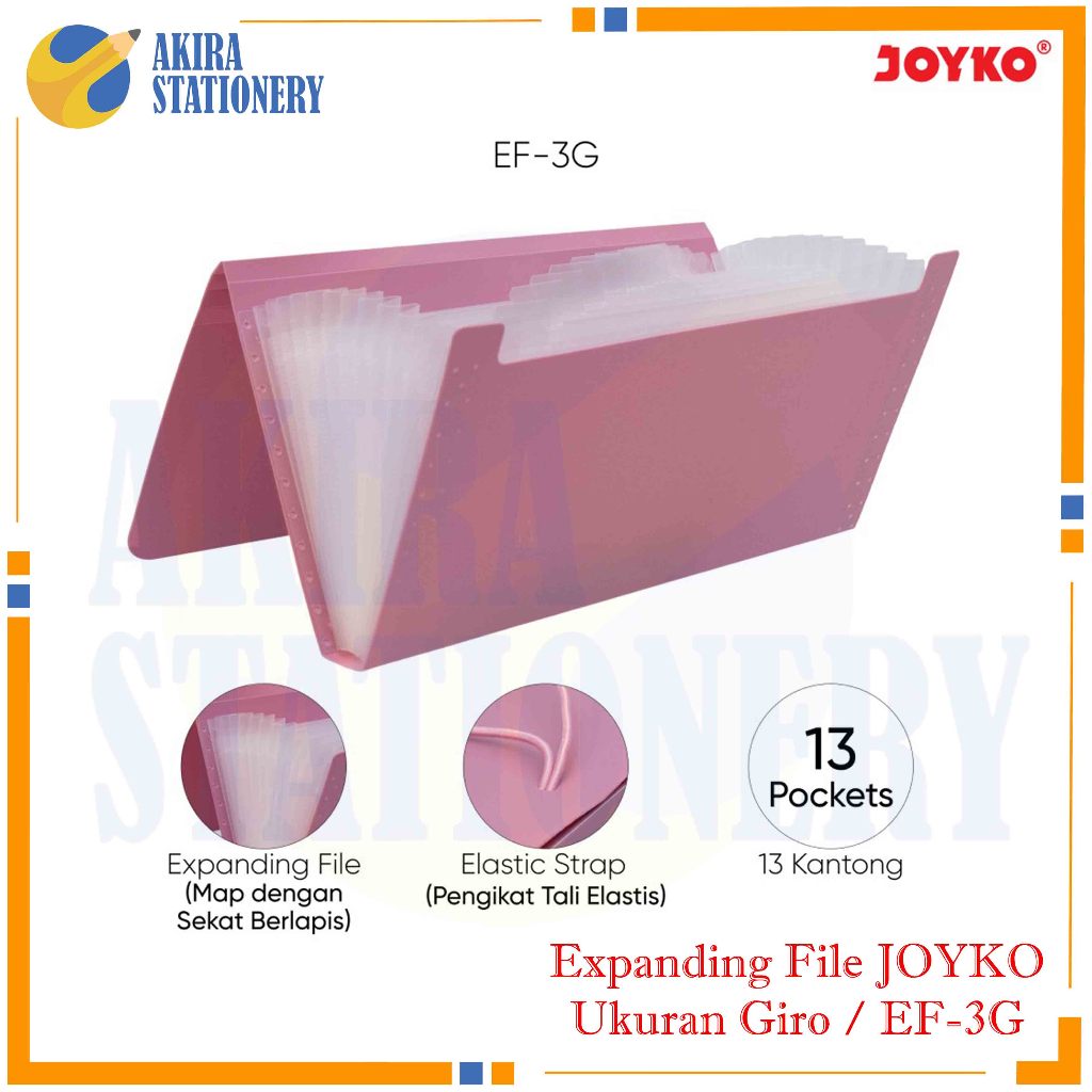 Jual Expanding File Joyko Ukuran Giro EF-3G / Map Dompet Plastik Sekat ...
