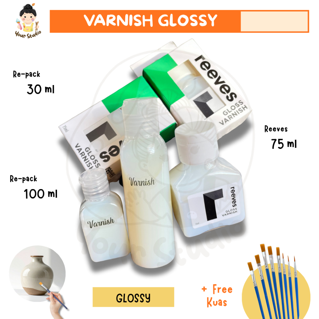 Jual Varnish Glossy (FREE KUAS) @your_____studio | Shopee Indonesia
