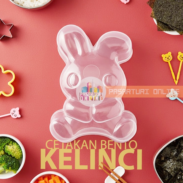 Jual Cetakan KELINCI Nasi Bento Puding Jelly Agar-Agar/ Rice Mold ...