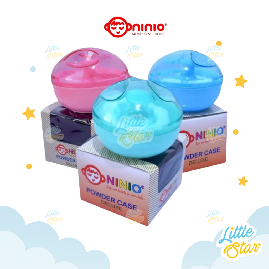 Jual Ninio Tempat Box Wadah Bedak Bayi Baby Single Powder Case Anti ...