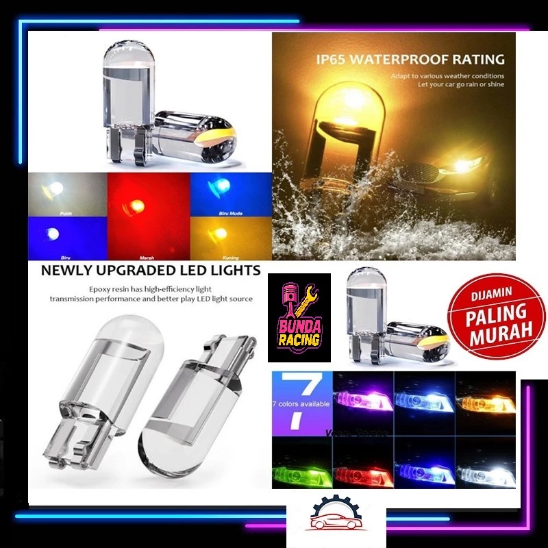Jual Lampu LED Cob T10 Kecil Resin Full Kaca 360 Derajat Speedometer ...