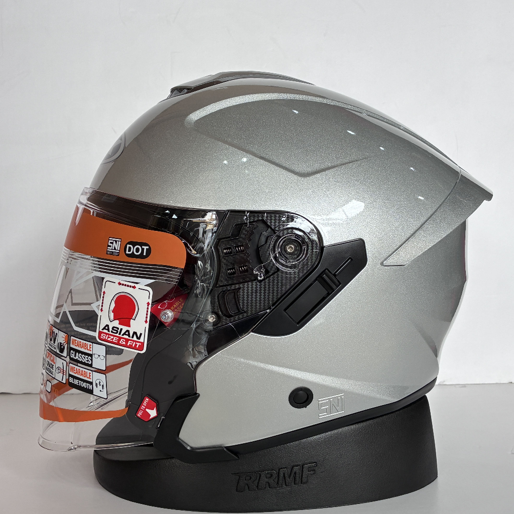 Jual INK Helm Half Face Terra-2 Solid Polos Original dengan Visor Flat ...