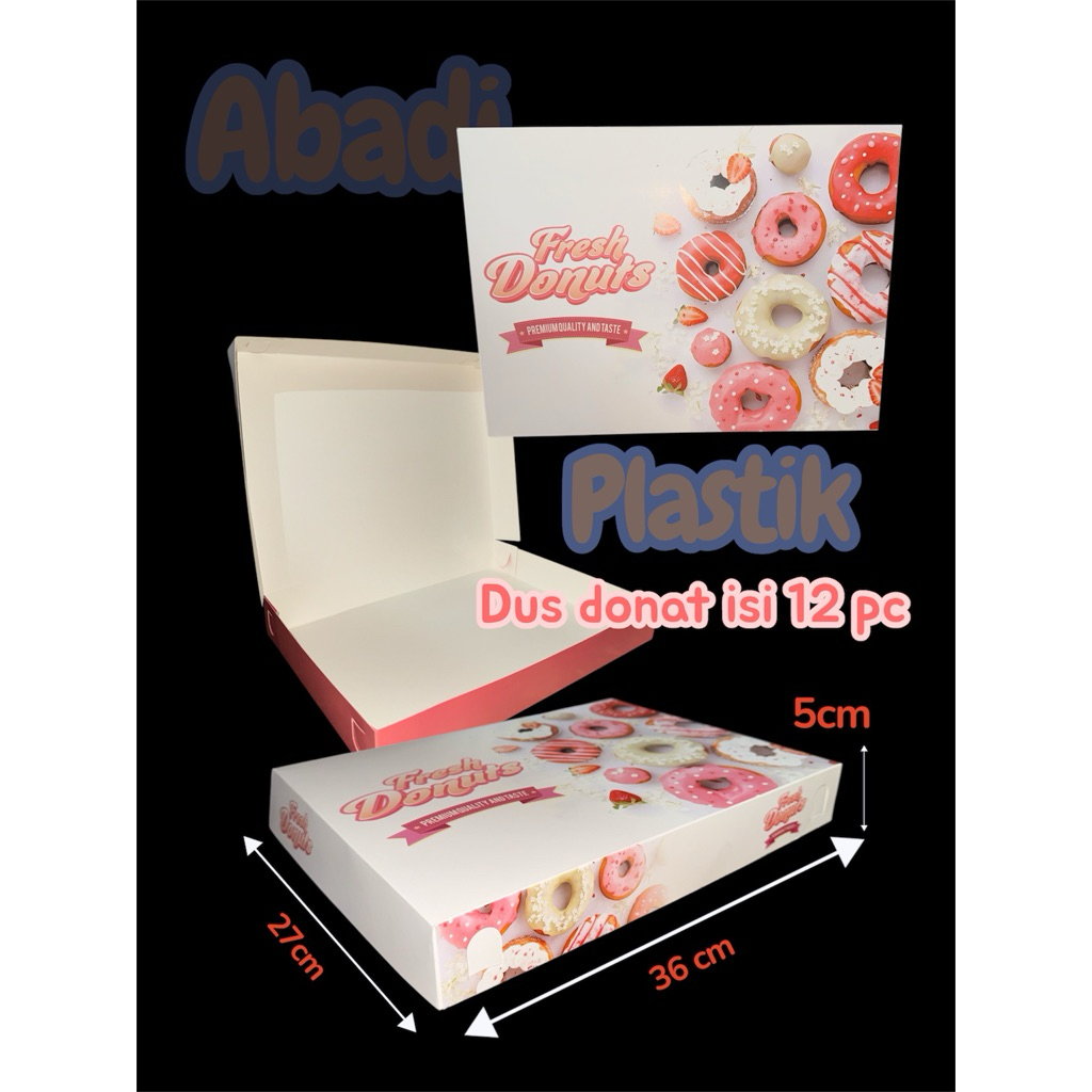Jual BOX DONAT PINK ISI 12/DUS DONAT ISI 12/UKR 36x27x5CM | Shopee ...