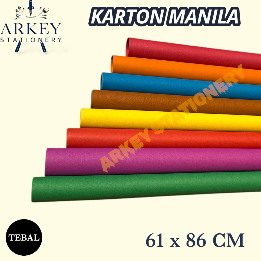 Jual KERTAS KARTON MANILA 61 x 86 / KERTAS KARTON BC / KERTAS WARNA ...