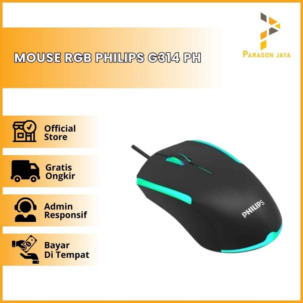 Jual Mouse Philips G314 PH - SPK9314 Macro Gaming Mouse Ambiglow RGB ...