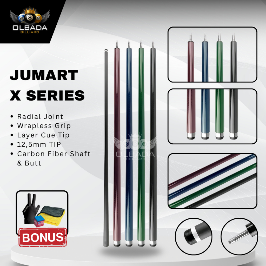 Jual Stik Billiard Carbon Jumart X Series / Stick Billiard Murah Pemula ...