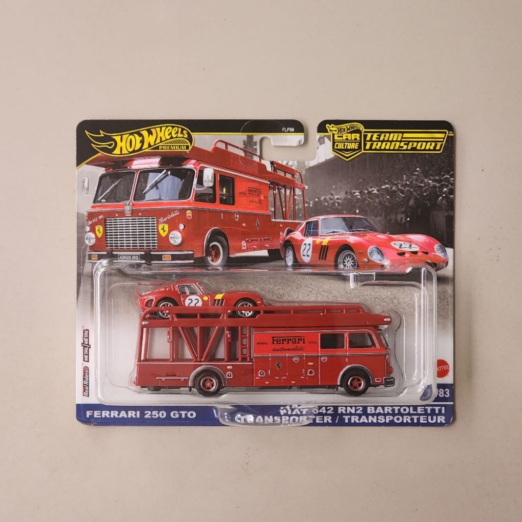 Jual Hot wheels team transport Ferrari 250 GTO & fiat 642 Bartoletti ...