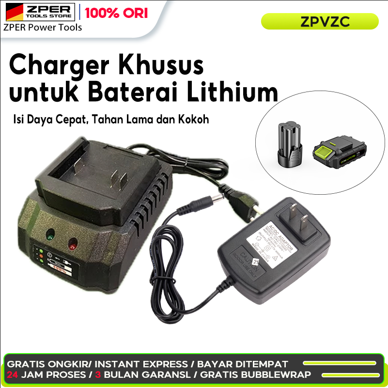 Jual [ 100% ORI ] ZPER Charger Makita Lithium Bor Baterai 12V/16.8V ...