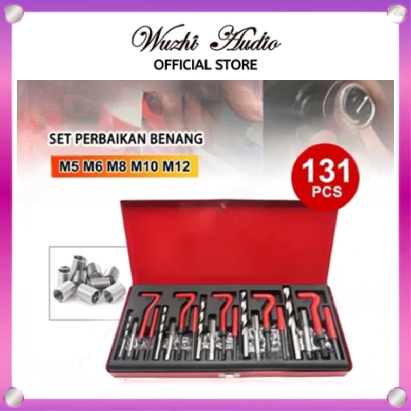 Jual 131Pcs Benang Perbaikan Alat Kit Perbaikan Ulir untuk M5 M6 M8 M10 ...