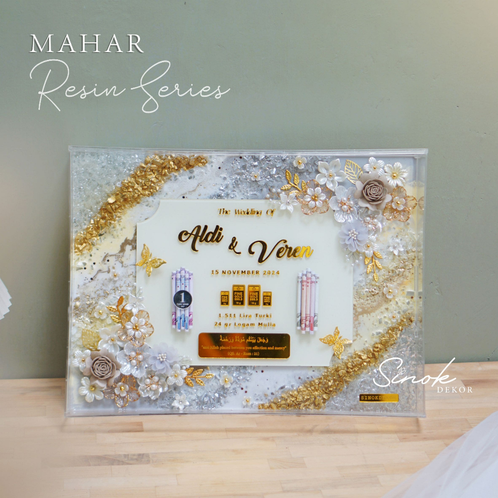 Jual 25X35 MAHAR RESIN FRAME MAHAR RESIN TERARIUM/MAHAR NIKAH/SERI ...