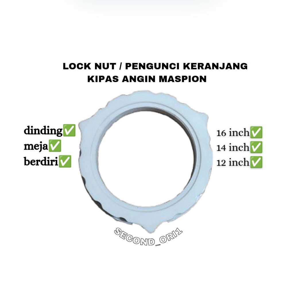 Jual LOCK NUT/DRAT PENGUNCI KERANJANG KIPAS ANGIN MASPION DINDING ...