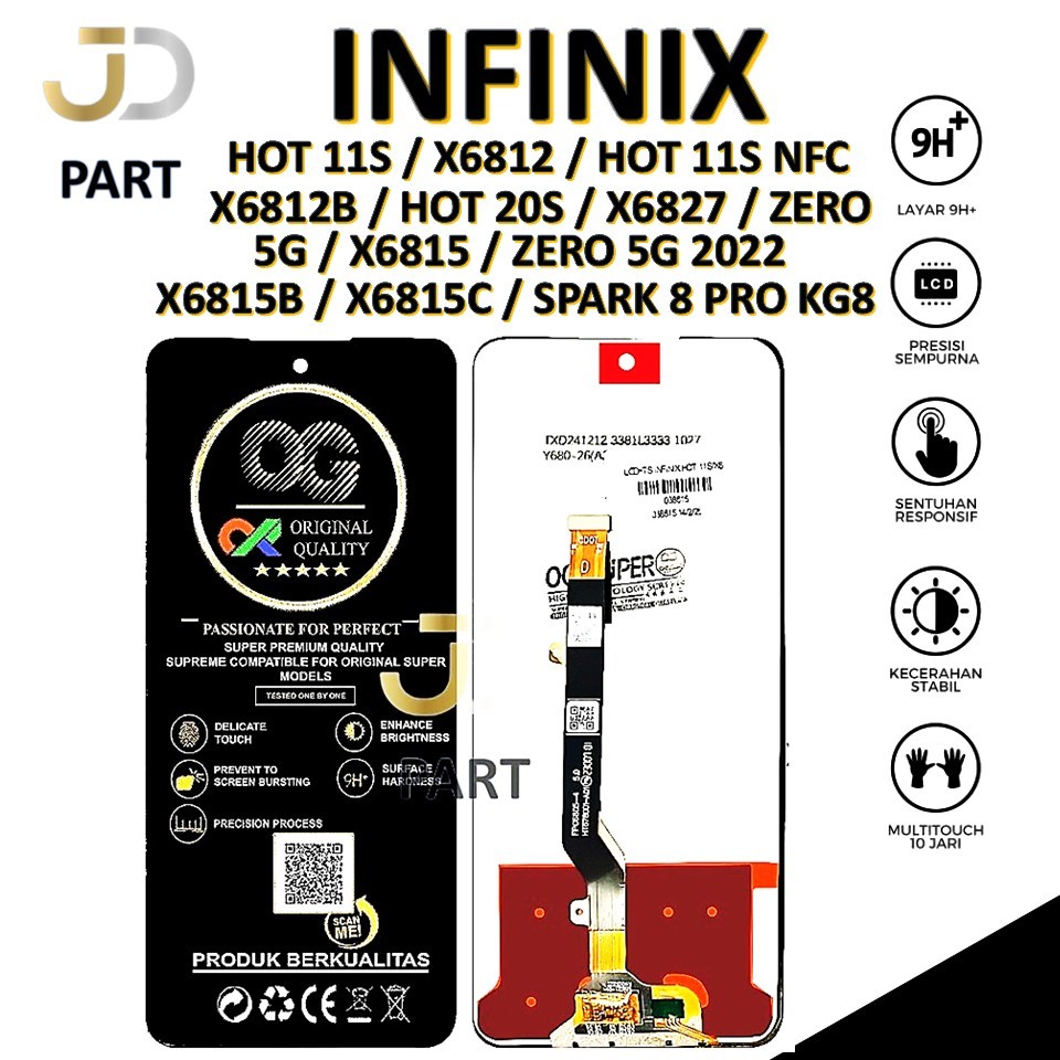 Jual LCD TOUCHSCREEN INFINIXHOT HOT 11S / X6812 / HOT 11S NFC / X6812B ...