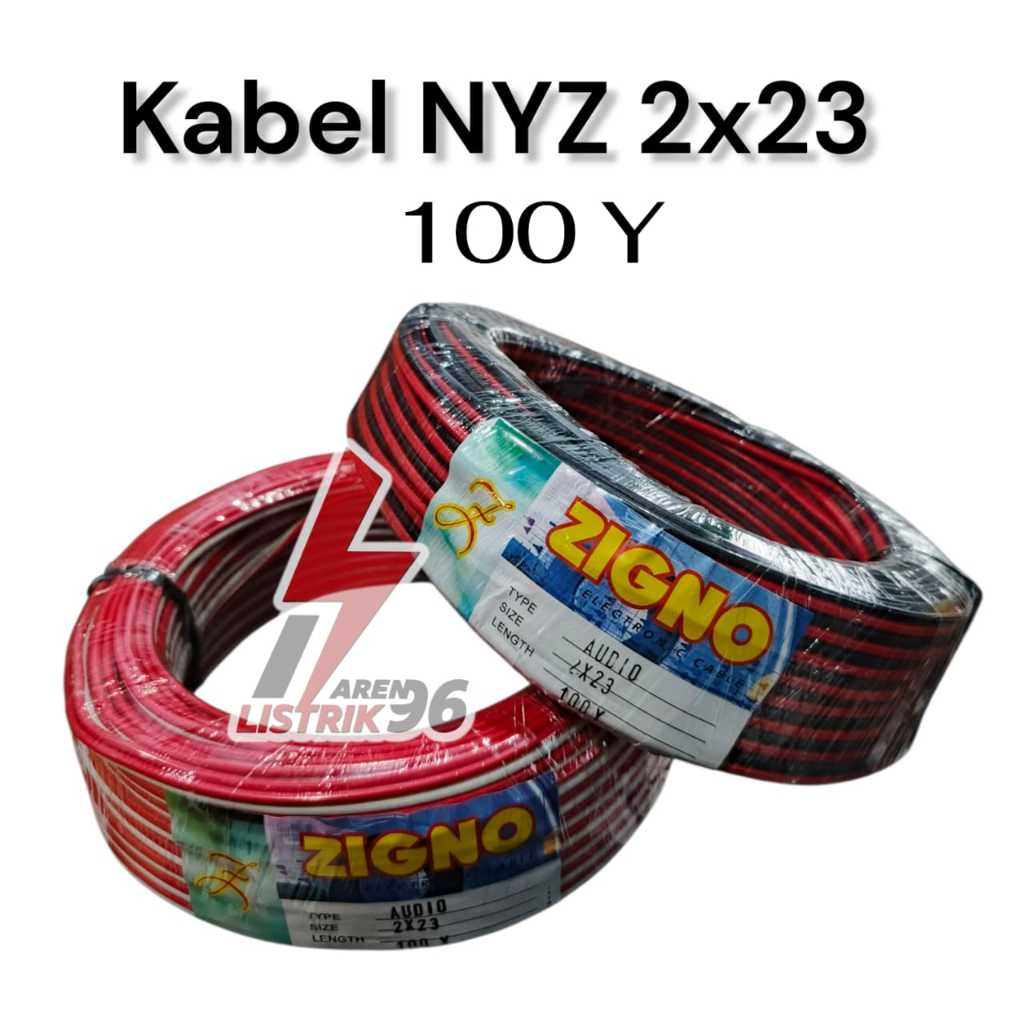 Jual KABEL LISTRIK SERABUT NYZ 2x23 ZIGNO 100 Y AUDIO (MRH-HTM) (MRH ...