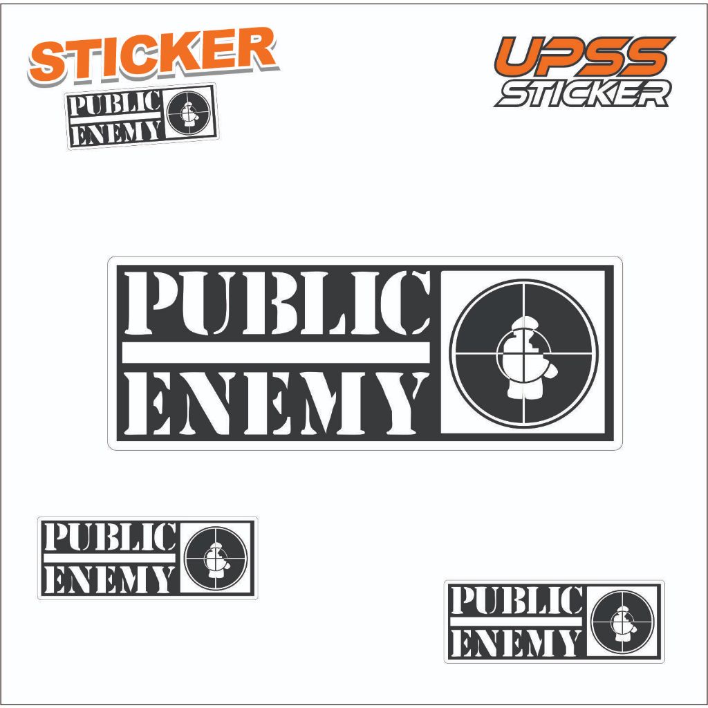 Jual Sticker Distro logo PUBLIC ENEMY | Shopee Indonesia