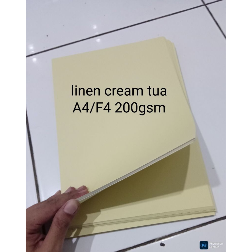 Jual kertas Linen Cream tua A4/Folio 200gsm | Shopee Indonesia