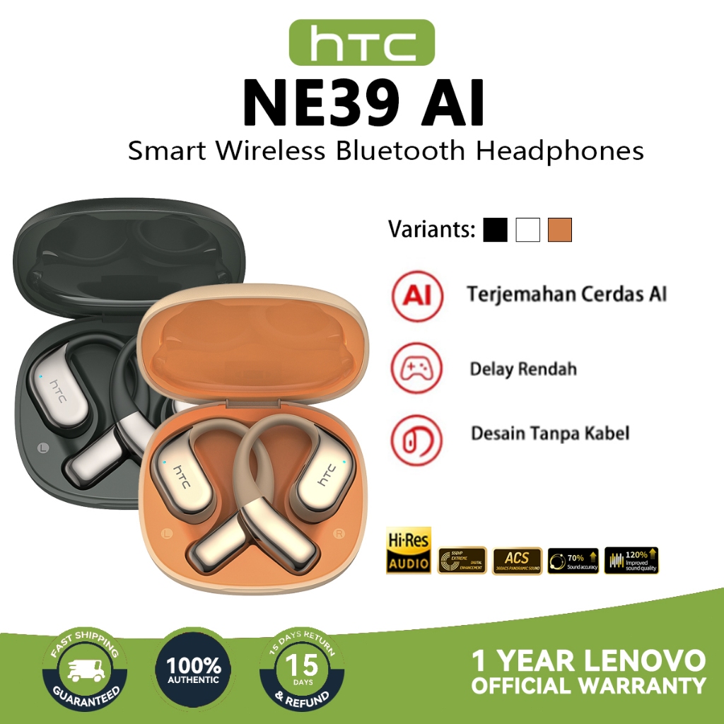 Jual HTC NE39 wireless earphone bluetooth Hi-Res Audio TWS True ...