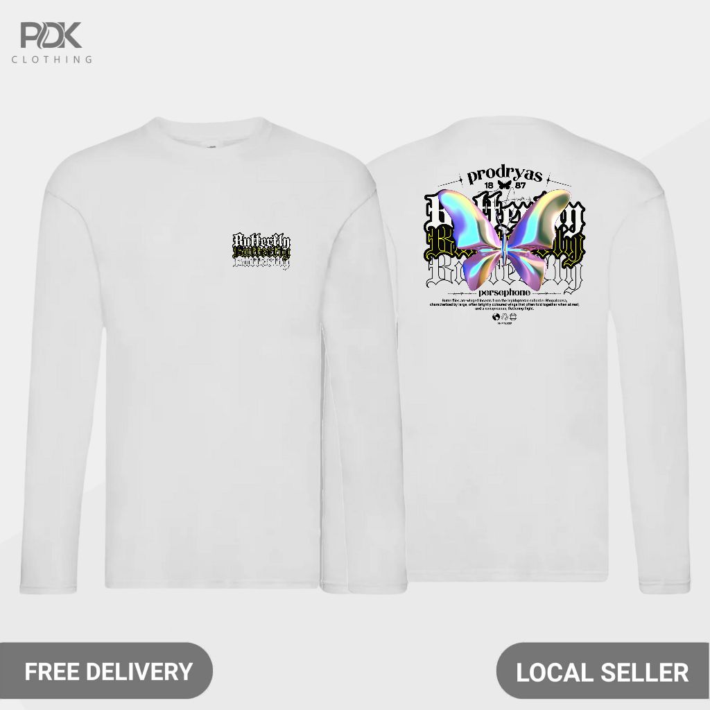 Jual Animalized Kaos Pria Baju Lengan Panjang Butterfly Division ...