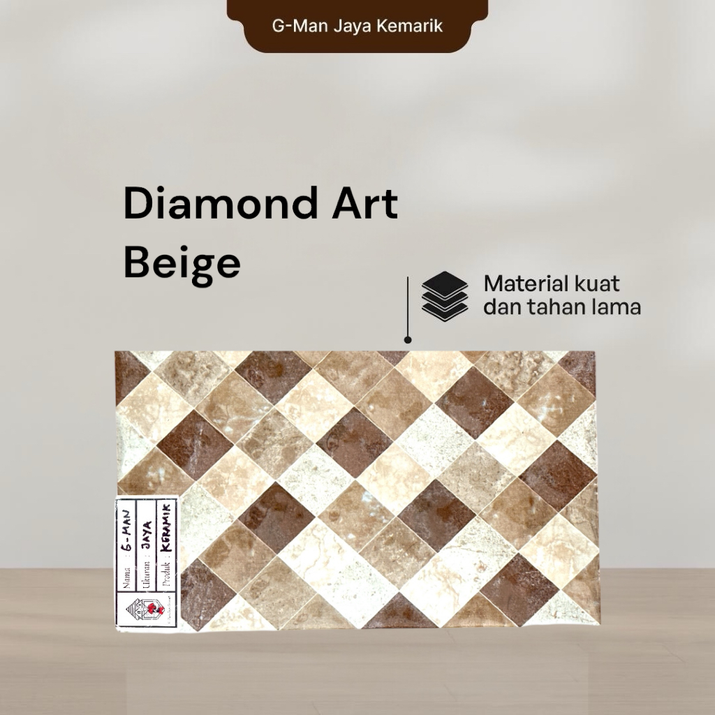 Jual Keramik Dinding Dapur & Kamar Mandi 25x40 Diamond Art Beige ...
