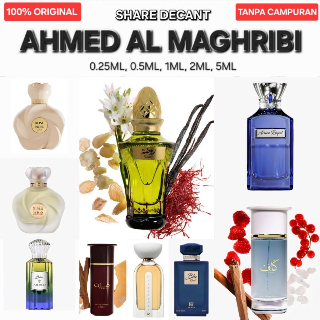 Jual [TERMURAH] Decant Tester Share AHMED AL MAGHRIBI Parfum KAAF AZURE ...