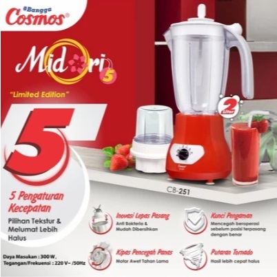 Jual Cosmos CB-251 - Blender 2 L Midori Lima Series / Garansi Cosmos ...