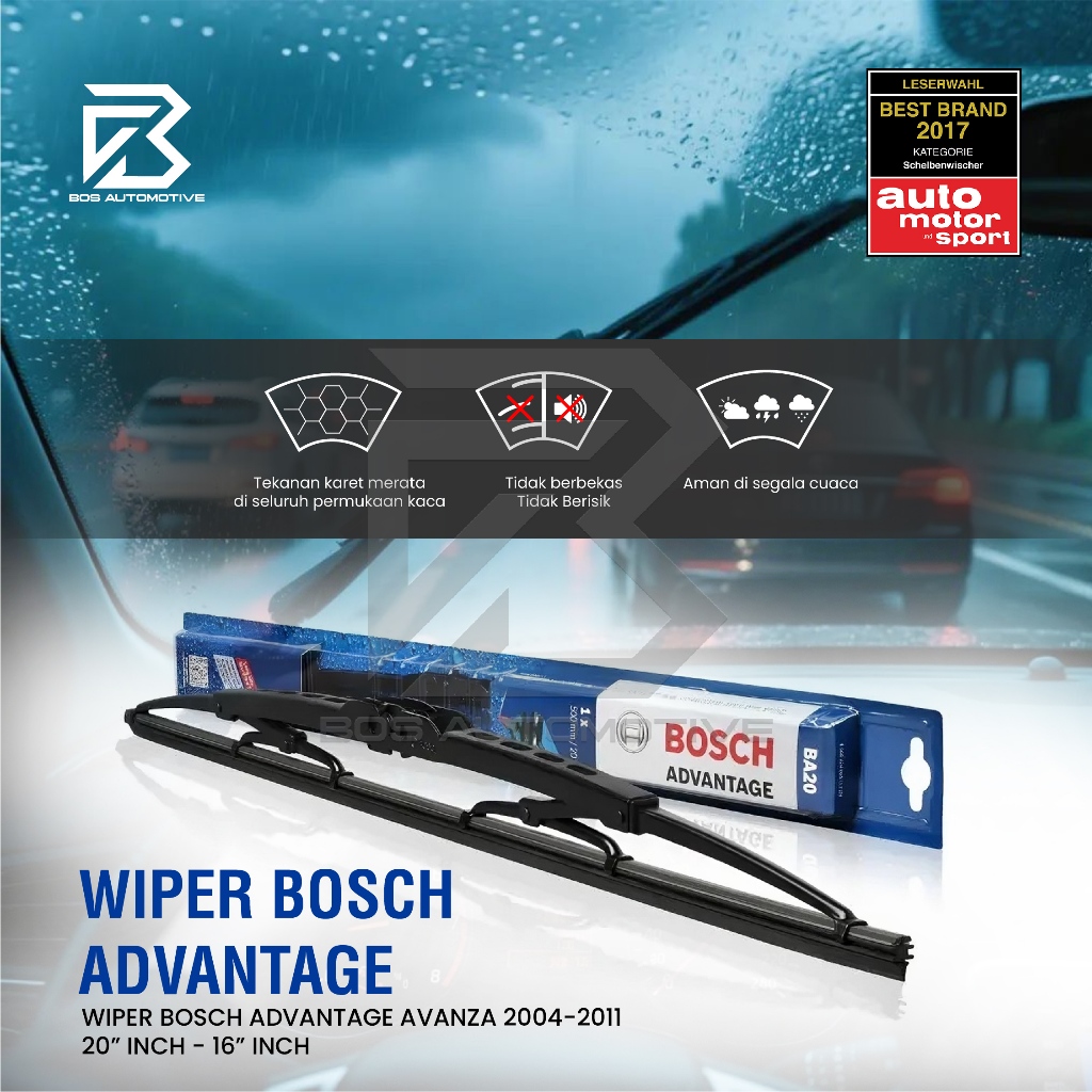 Jual Wiper Blade BOSCH Advantage Besi Kipas Kaca Depan Mobil TOYOTA ...
