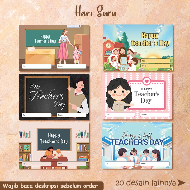 Jual KARTU/STIKER/HANGTAG UCAPAN HARI GURU HAPPY TEACHERS DAY GREETING ...