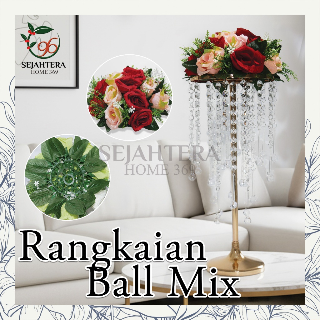 Jual Rangkaian Ball Mix Bunga Tropis Artificial | Bunga Hias Warna ...