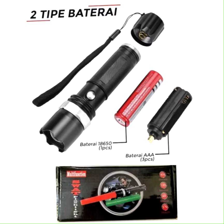 Jual SENTER POLICE SWAT LED FLASHLIGHT SENTER LALIN SENTER PARKIR ...