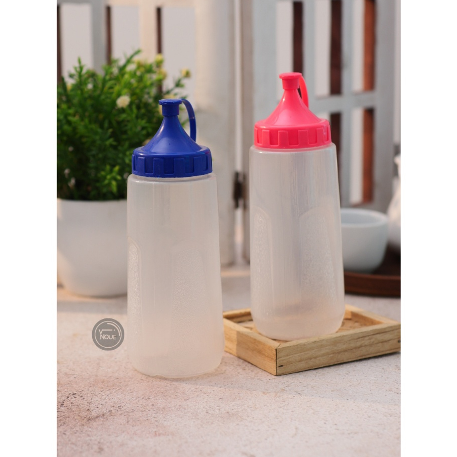 Jual Botol Kecap Saos Plastik Estetik Tempat Sambal Saus Dengan Tutup ...