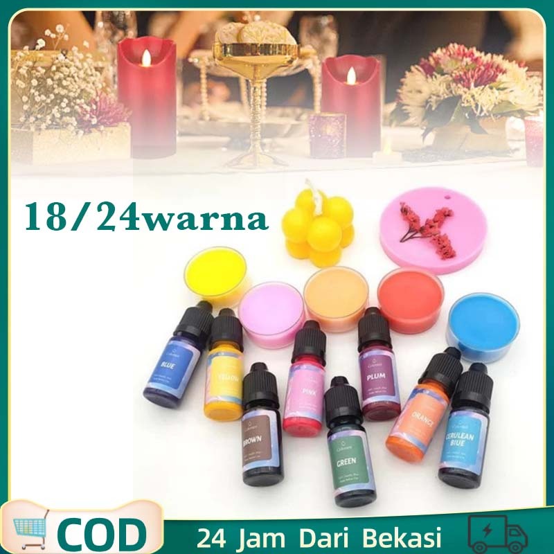 Jual 24WarnaPewarna Lilin Pewarna Lilin Aroma Terapi Pewarna Oil Based ...