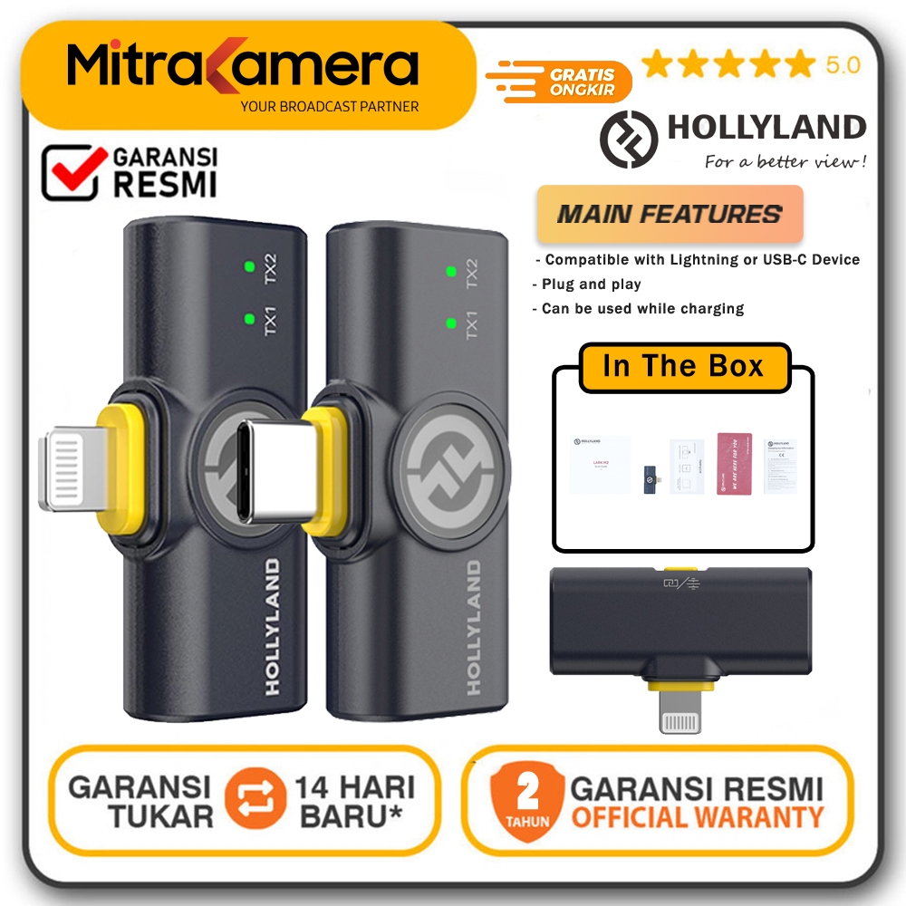 Jual Hollyland Lark M2 Receiver Mic Wireless Android/ iOS Garansi Resmi ...