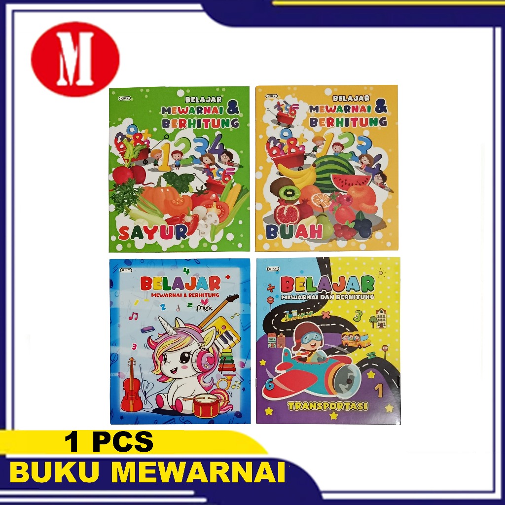 Jual Buku Mewarnai dan Berhitung RANDOM | Shopee Indonesia