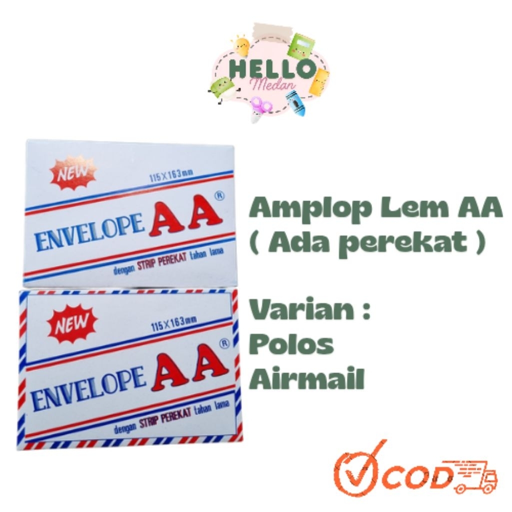 Jual AMPLOP LEM AA 115 X 163MM - ( POLOS & BERGARIS ) | Shopee Indonesia