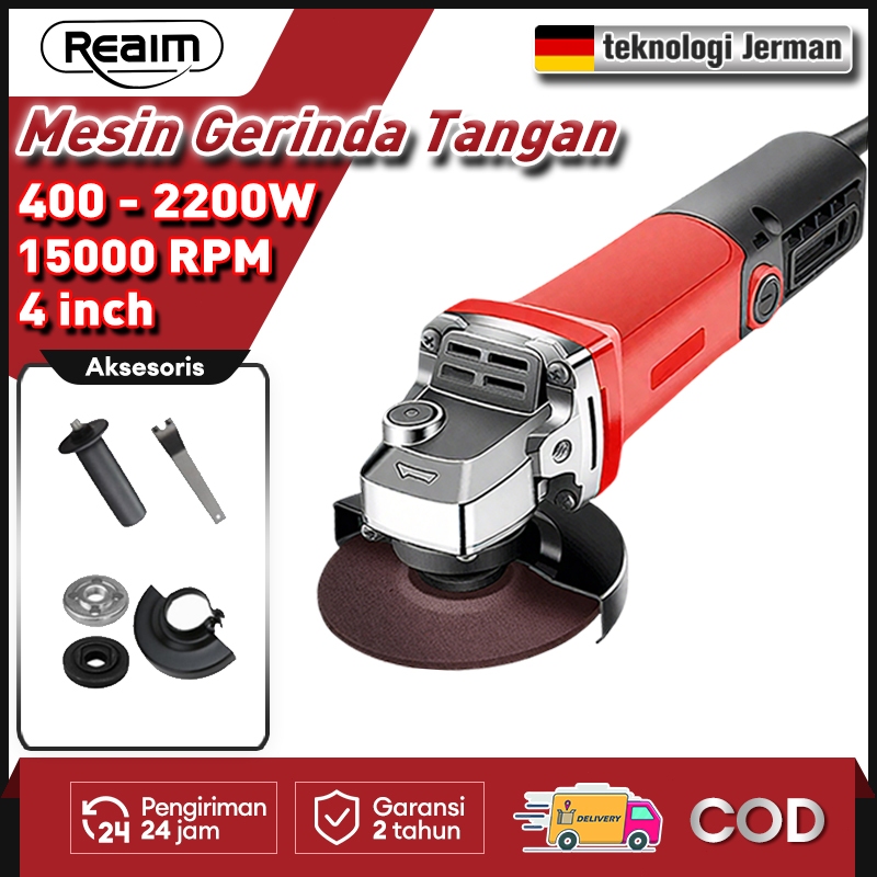 Jual Reaim Mesin Gerinda Tangan 4 inch 15000 Rpm Kualitas Tinggi ...