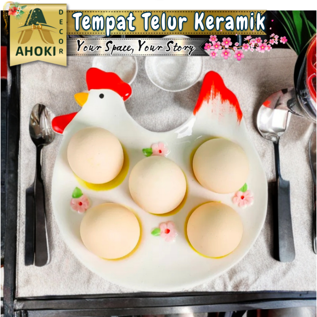 Jual Ceramic Breakfast Eggs Plate Tempat Telur Rebus Meja Keramik ...
