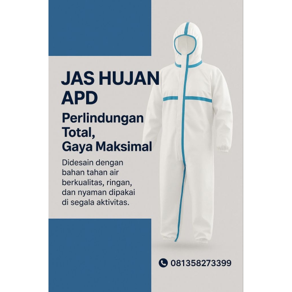 Jual APD SERBA GUNA HAZMAT SUIT WATERPROOF + SARUNG KAKI | Jas Hujan ...