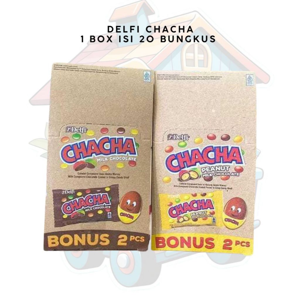 Jual [1 BOX ISI 20 BUNGKUS FREE 2] DELFI COKLAT CHACHA | CHACHA MILK ...