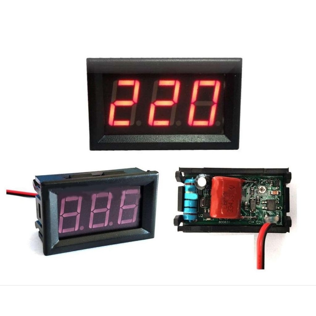Jual Voltmeter AC 220 PLN 70v-500v Digital 0.56 Inch With Frame ...