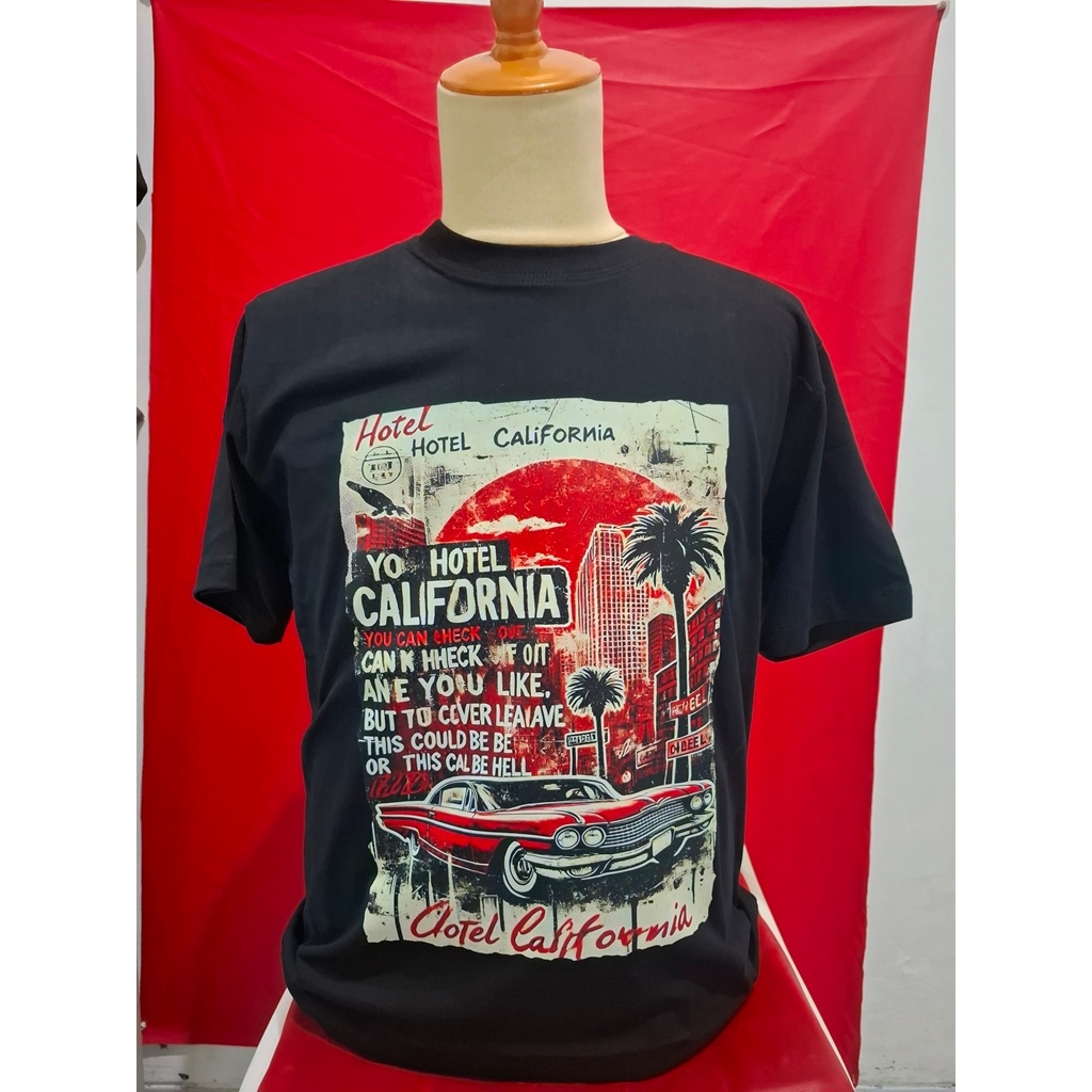 Jual KAOS SABLON DTF HOTEL CALIFORNIA II SOUVENIR KAOS SABLON LAMPUNG ...