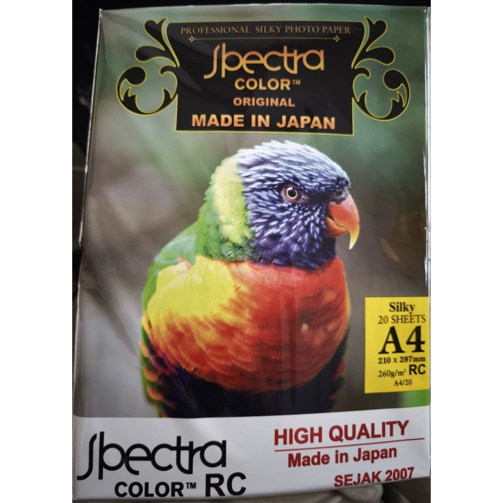 Jual Photo Paper Silky Spectra 260GSM High Quality A4 kertas foto ...