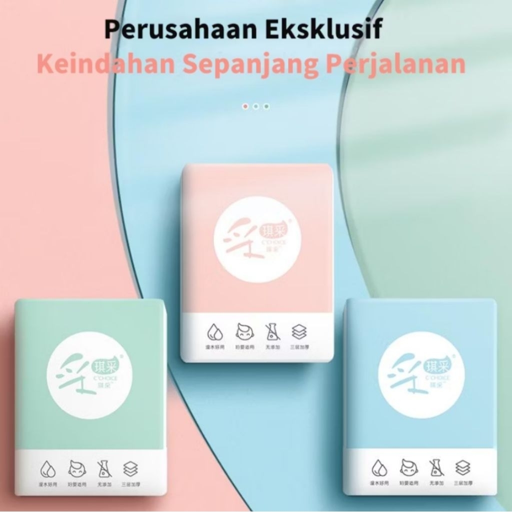 Jual Royo panda tisu mini 200x200mm/lembar 3 lapis pulp kayu virgin 7 ...