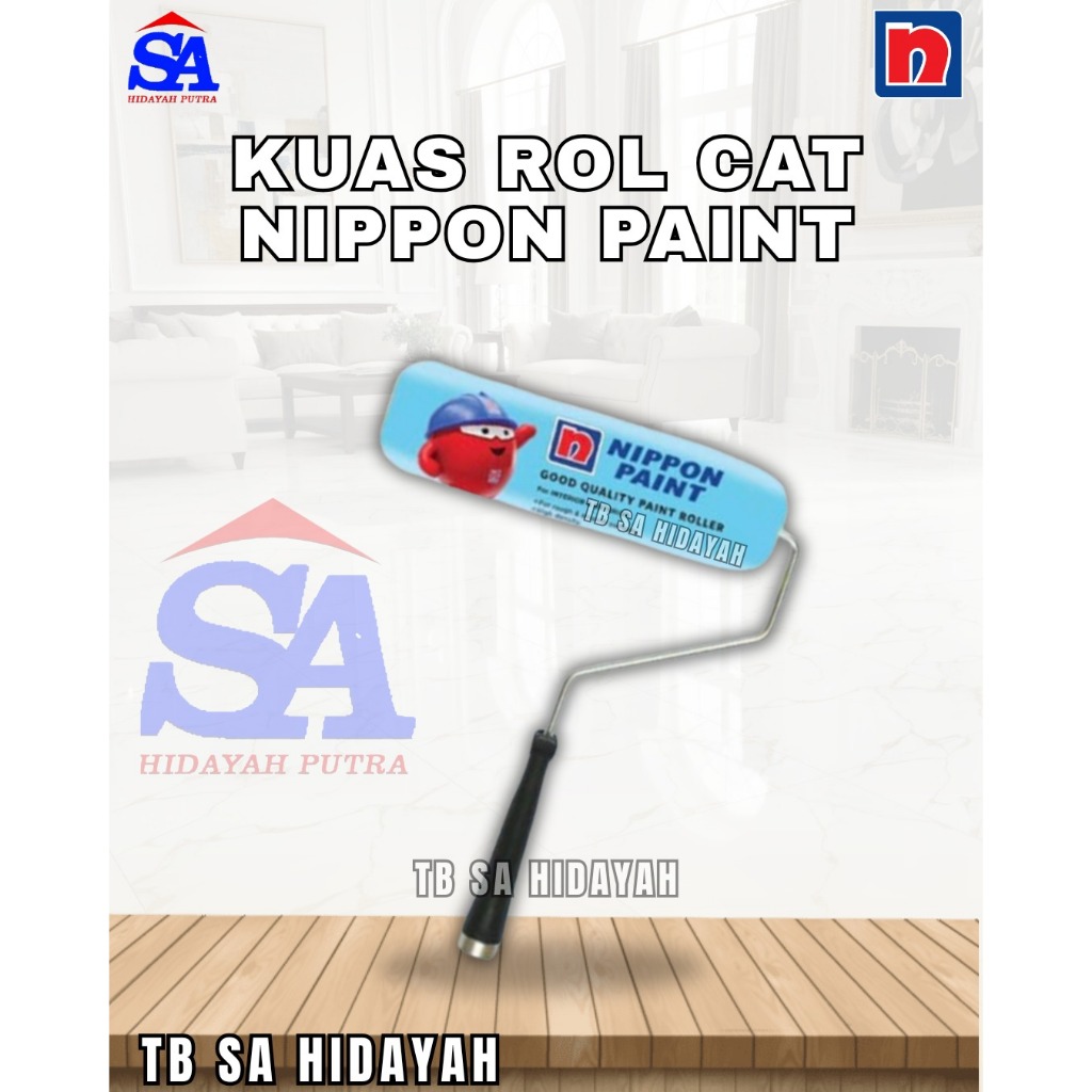 Jual Kuas Roll / Roll Cat BIRU/ Kuas roll cat 9 inch nippon paint ...