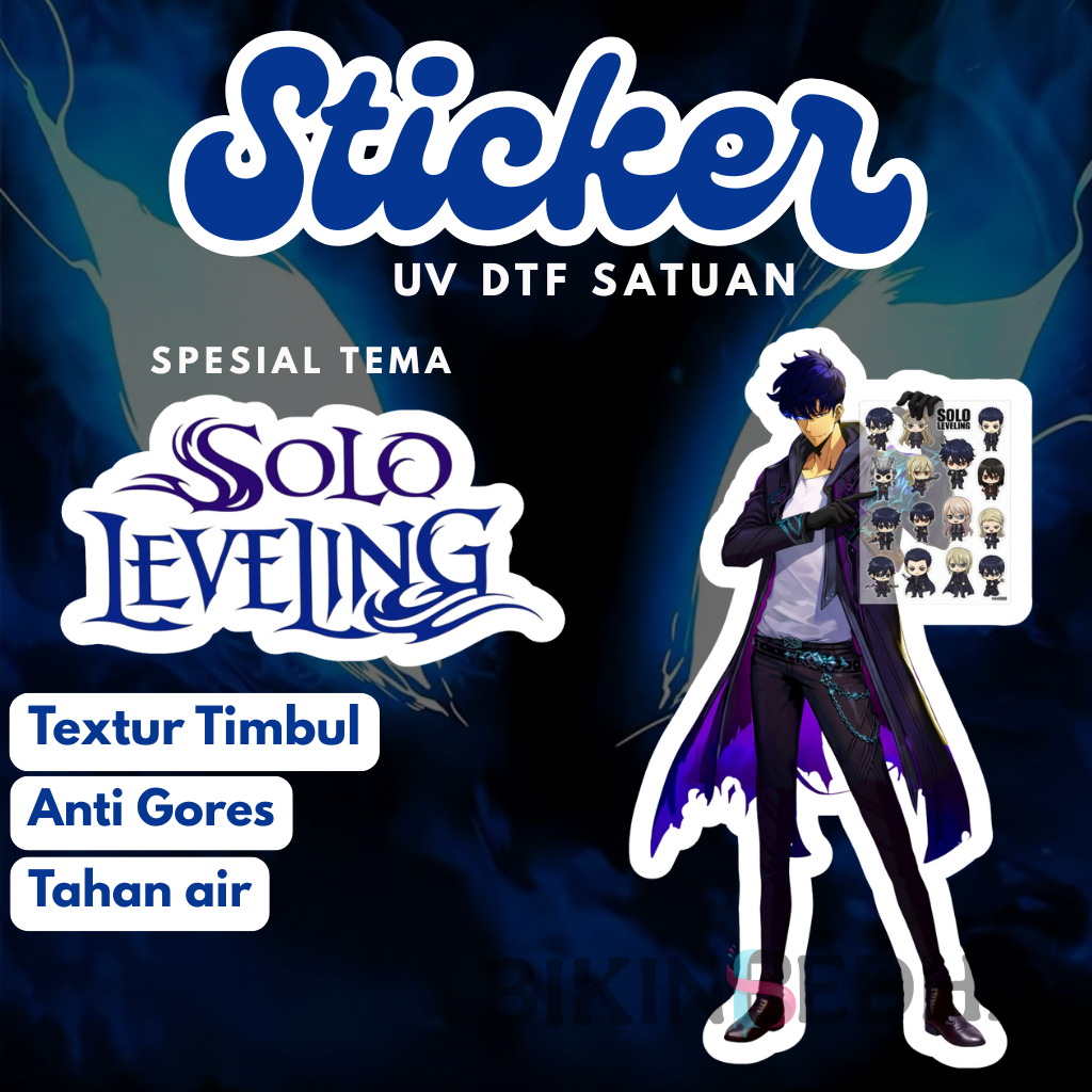 Jual Sticker DTF UV Solo Leveling Sung Jinwoo Beru - Timbul Premium ...