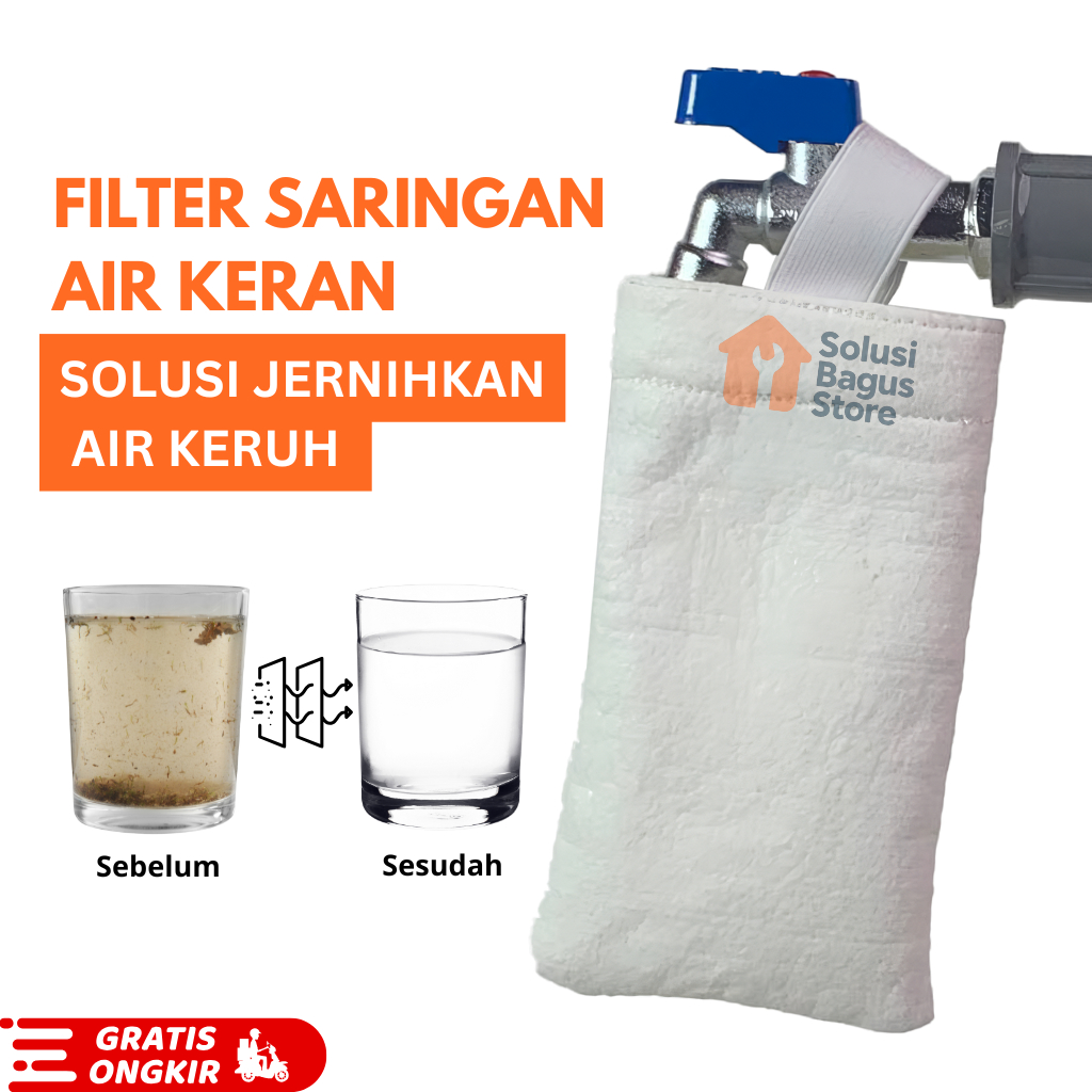 Jual Kain Filter Air keran Penjernih 5 micron TEBAL & RAPAT PASTI AIR ...